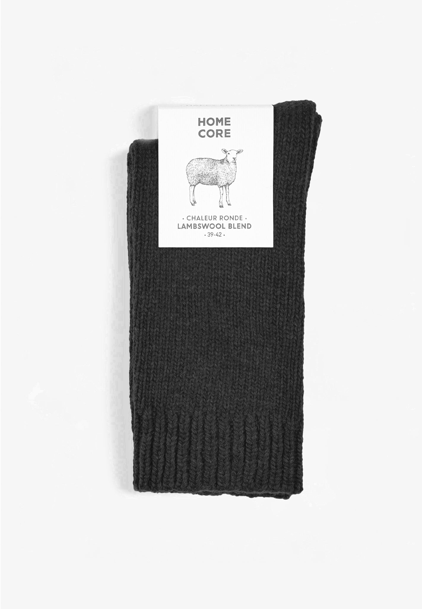 Homecore Wool Socks Rustic, Anthracite at BACKYARD